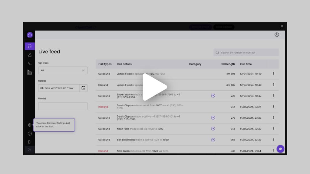 Product Tour | CloudCall